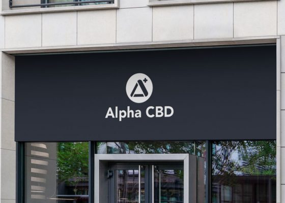 Alpha CBD logo design editable template - Munez Studio