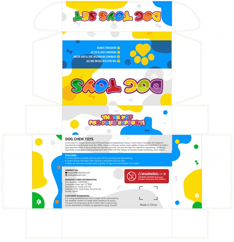 Dog Toys Packaging Design Template - Munez Studio