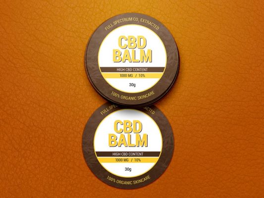 CBD balm label design editable and print-ready template - Munez Studio