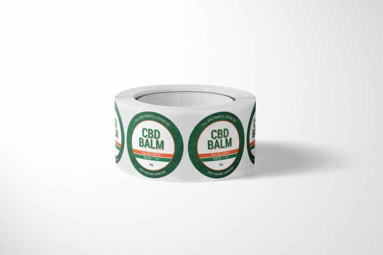 CBD balm label design editable and print-ready template - Munez Studio