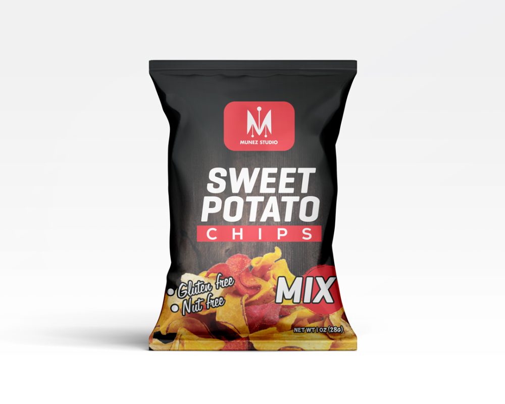 Potato chips packet design 8 templates print-ready - Munez Studio